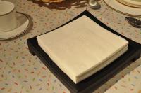 China Large Converting 40*40cm 30 Count Decorative Dinner Napkins Emerald Green Color for sale