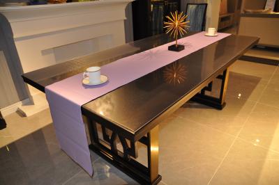 China 3-Ply Rectangular Paper Tablecloths 54x108 Inch Lavender Tissue Poly Blend for sale
