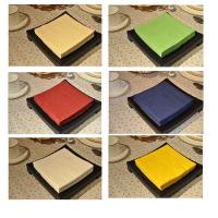 China Degradable 3-Ply Colored Dinner Napkins 25x25cm Square Paper Napkins for Parties for sale