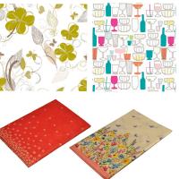 China Lime Green Disposable Paper Tablecloths 2ply Paper 1ply PE Film Wipe Clean 37cm x 19cm for sale