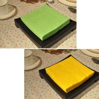 China 2Ply 30 Count Custom Printed Serviettes , Lime Green Luxury Table Napkins for sale