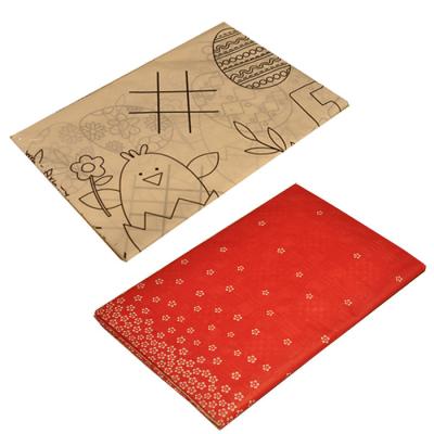 China OEM Waterproof 2 Ply Paper Heavy Duty Picnic Table Covers 13x13 Inch 1/4 Folded for sale