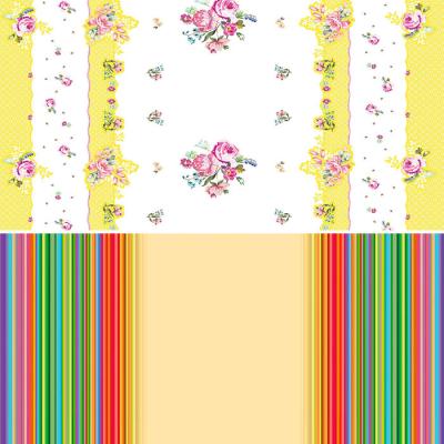 China Biodegradable 100% Pulp Paper Tablecloth 54x108 Inch Rectangle Easter Party Table Cover for sale