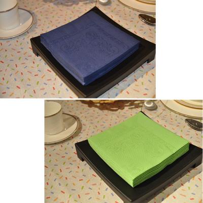 China Airlaid Paper Napkins 25 Count 1/4 Fold Water Blue Restaurant Disposable for sale