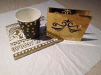 China Hot Stamping Printed Decorative Paper Napkin 33x33cm 3 Ply for Parties for sale