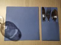 China Disposable Airlaid Dinner Napkins 40x40cm 1 Ply Baby Blue Bulk for sale