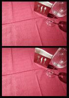 China 137cm*274cm Square Disposable Paper Tablecloth Red 3ply Thickened for sale