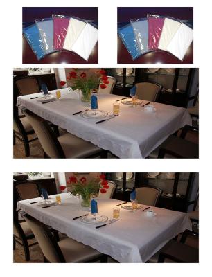 China 2/3 Ply Waterproof Colored Party Paper Tablecloths 137x180cm Biodegradable Disposable for sale