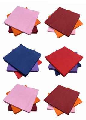 China 100% Wood Pulp Colored Paper Napkins 2 Ply 33x33cm Disposable Party Napkins for sale