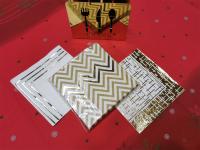 China Custom 3Ply Gold Foil Stamped Napkin 33x33cm for Party Events for sale