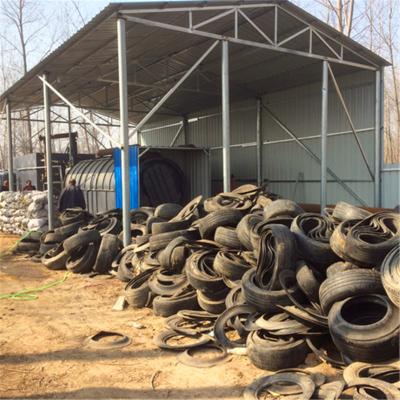 China 10 Ton Semi-automatic Feeding Waste Plastic Scrap Tire To Diesel Fuel Oil Pyrolysis Machine Price for sale