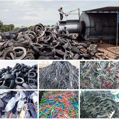 China Fully Automatic Continuous Waste Plastic Tyre Pyrolysis To Oil Extracting Machine With Installation for sale