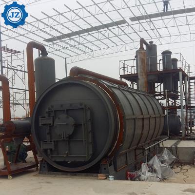 China 30ton Continuous Waste Plastic Scrap Tyre Recycling Pyrolysis To Oil Plant for sale