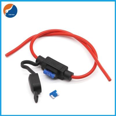 China 18 AWG Wire Automotive Inline Type ATT Micro Low Profile Blade Fuse Holder for sale