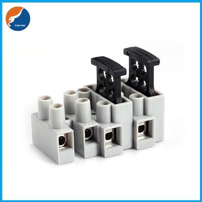 China FT06-1W FT06-3W 4 Pins Poles 5x20mm Glass Tube Fuse Holder Terminal Blocks for sale