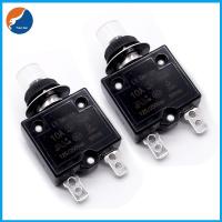 China 13A Bakelite Push Button Resettable Thermal Circuit Breaker Switch With Metal Nut for sale