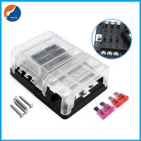 China Car Boat Marine 32V 6 Way ATO ATC Fuse Block With LED Indicators Negative Busbar for sale