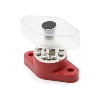 China Terminal Block Power Distribution Stud Round Bus Bar 300A with Transparent Cover for Motor ATV Boat for sale