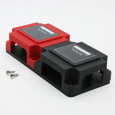 China Red Black 8xM10 Studs Bus Bar 400A 12V 48V DC Power Distribution Block Positive And Negative Busbar for sale