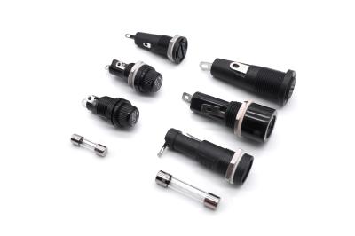 China Screw Cap Chassis 6.3A 10A 5x20mm 6x30mm 10x38mm Ceramic Glass Tube Bayonet Panel Mount Fuse Holder for sale