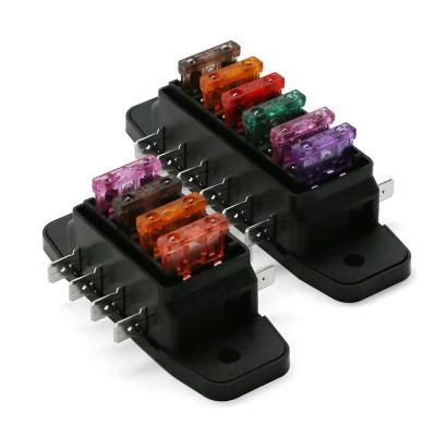 China 4 6 8 10 ATY ATU Standard Auto Fuse Block With Transparent Cover for sale