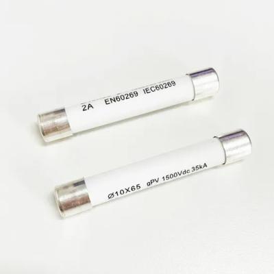 China 1500VDC 15 to 25A 10x65mm Ferrule PV Cylindrical Semiconductor Fuse for sale