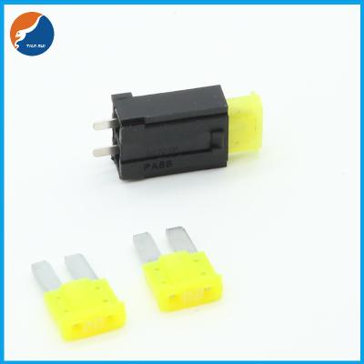 China 2 Pin PA66 Housing 30A 80V PCB Board Fuse Holder for Micro 2 Blade Fuse for sale
