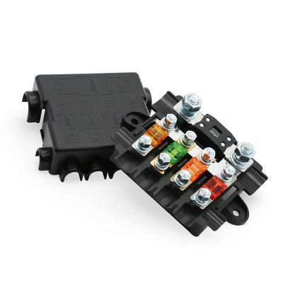 China Bolt Down Fuse Holder with 4 Position MIDI Fuse and 1 Position MEGA Fuse for 48V DC Automotive Applications for sale