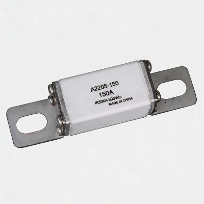 China High Voltage DC EV Fuse with 500V DC Rating 50kA Breaking Capacity and Stud-mount for Hybrid Electric Vehicles for sale