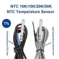 China 5x40mm Stainless Steel Probe Super Waterproof NTC Temperature Sensor for Aquariums Fish Tanks for sale