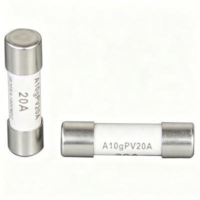 China 10×38mm Ceramic Fuse Link IEC gPV 1000V DC 10A 15A 20A 30kA for Solar Power for sale