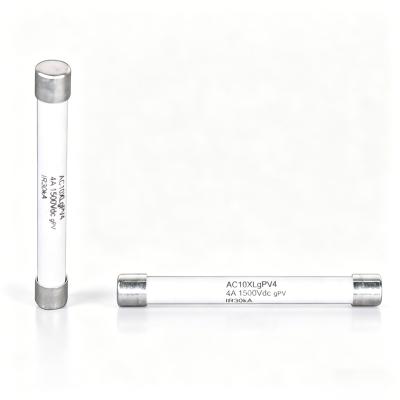 China High Current Solar PV Fuse 10x85mm 1500V DC 2A 4A 5A 10A 12A 15A 20A 25A 30A for sale