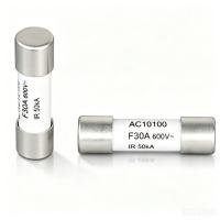 China Fast Acting 10x38mm Ceramic Fuse 600VAC/DC 1A to 30A Industrial Power Fuse for sale