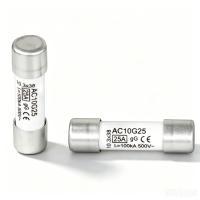 China Class gG Cylindrical Fuse Link 10x38mm with 100kA Breaking Capacity for 400VAC 500VAC Industrial Power for sale