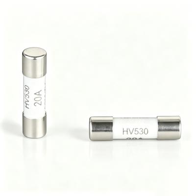 China 5x20mm Ceramic Tube Fuse High Breaking Capacity Fast Acting 400V 500V DC for Industrial Power for sale