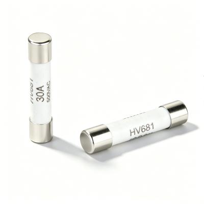 China High Power 6x32mm Ceramic Cartridge Fuse 500V AC/DC 10A to 30A for Industrial Applications for sale