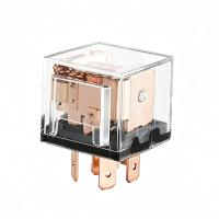 China 40A 12V 24V Transparent Automotive Relay with LED Light - Dual Contact PCB Relay for sale