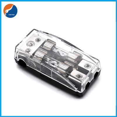 China 2 Positions Ways Distribution Block Car Stereo Audio 10x38mm Glass Tube AGU Fuse Holder for sale