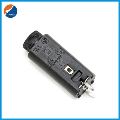 China Panel Mount PTF-45 Fuse Holder 6.3A 250V 5x20mm Vertical Stricture for sale