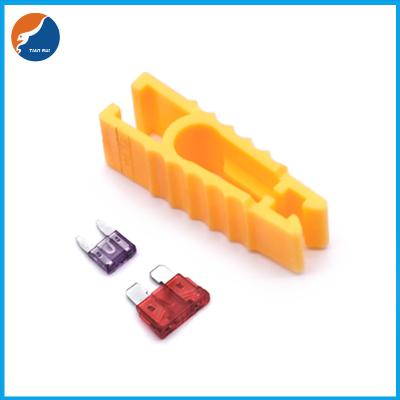China Car Automobile Fuse Clips Tools Fuse Puller Yellow Tool Medium ATY ATC Sandard Blade Fuse Extractor for sale