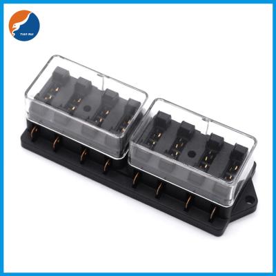 China 30A DC12V 24V 32V 8 Way Fuse Block PA Base PC Cover ATO Fuse Box for sale