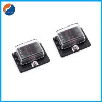 China Moisture-Proof Cover 6 Poles Ways Circuit ATC ATO ATY Auto Fuse Holder Block With Red LED for sale
