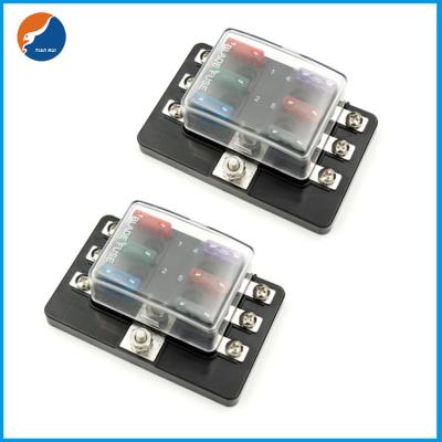 China Moisture Proof Cover Automotive Car 6 Poles Blade Fuse Block With Bolts Terminal for sale