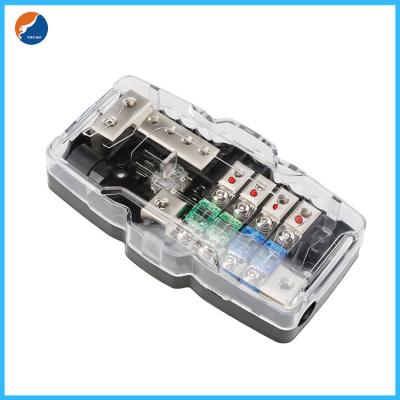 China Car Audio Stereo 4 Way Distribution Block Mini ANL ANS Fuse Holder With LED Indicator for sale