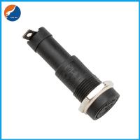 China H3-9 Screw Cap Quick Connec PCB Glass Tube Type 6x30mm Black Electrical Panel Mount Fuse Holder for sale