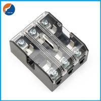 China 3 Poles Supplemental Modular Ferrule 3P Fuse Block For High Speed 32A 10x38mm Cylinder Fuses for sale