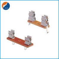 China Nickel Plated Brass 6.35x30mm 6.32x32mm Fuse Terminal Block PCB Fuse Holder Without Cover for sale