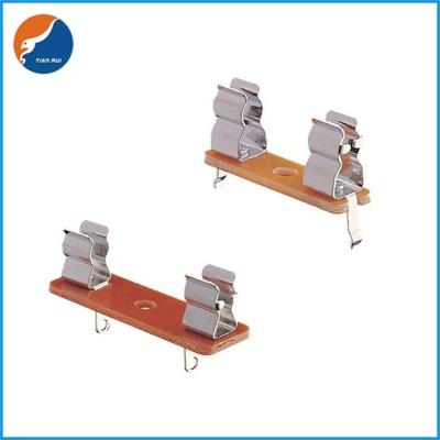 China Nickel Plated Brass 6.35x30mm 6.32x32mm Fuse Terminal Block PCB Fuse Holder Without Cover for sale