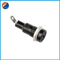 China H3-11 5x20MM Glass Ceramic Tube Black Electrical Panel Mounted Screw Cap 10Amp Fuse Holder for sale