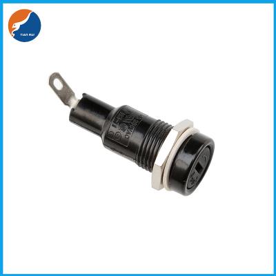 China H3-11 5x20MM Glass Ceramic Tube Black Electrical Panel Mounted Screw Cap 10Amp Fuse Holder for sale